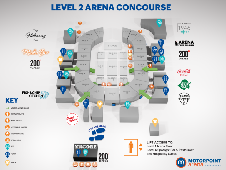 Venue Maps and Seating Plans - Motorpoint Arena Nottingham
